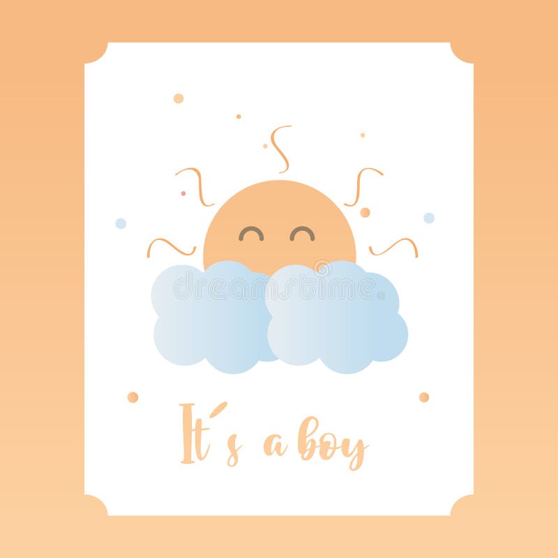 Baby shower card stock illustration. Illustration of design - 213854207