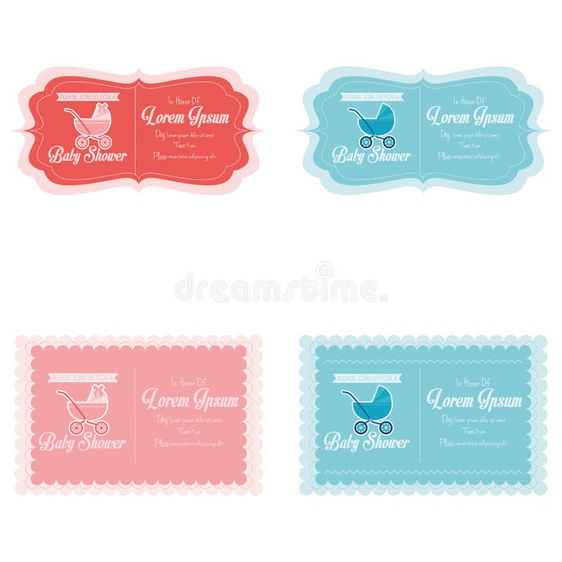 Baby Shower Template Cards Illustration Editable Stock Illustration ...