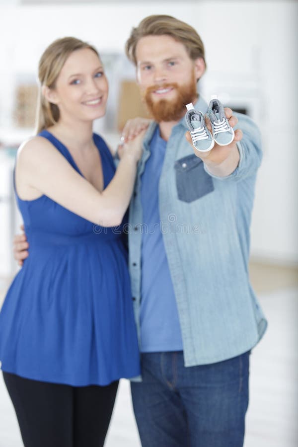 Baby Shows Happiness Expecting Family Stock Photo - Image of beautiful ...