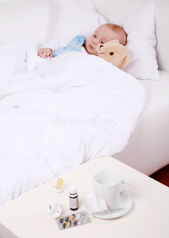 Baby is sick stock image. Image of little, painful, pacifier - 13146335