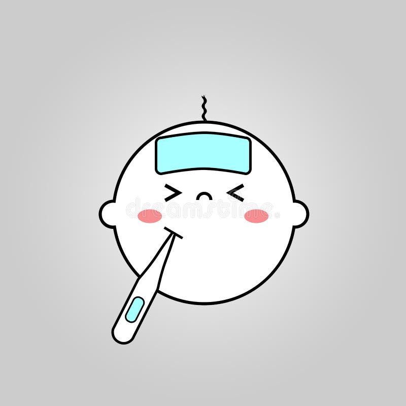 Baby sick icon stock vector. Illustration of health, cartoon - 99160538