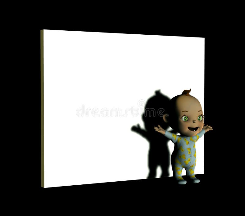 Baby Sign stock illustration. Illustration of happy, board - 1985205
