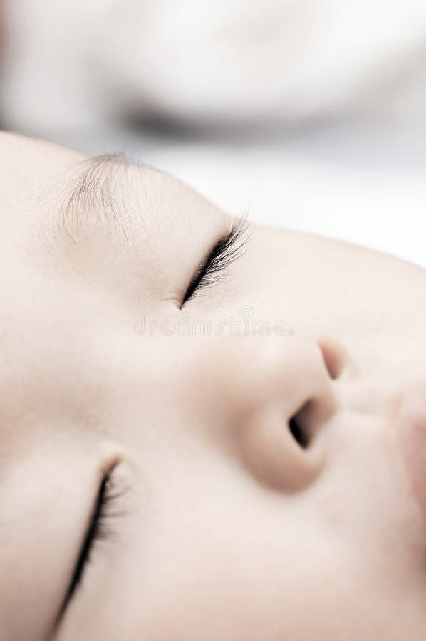 Baby sleep stock photo. Image of eyes, closed, black - 12409556