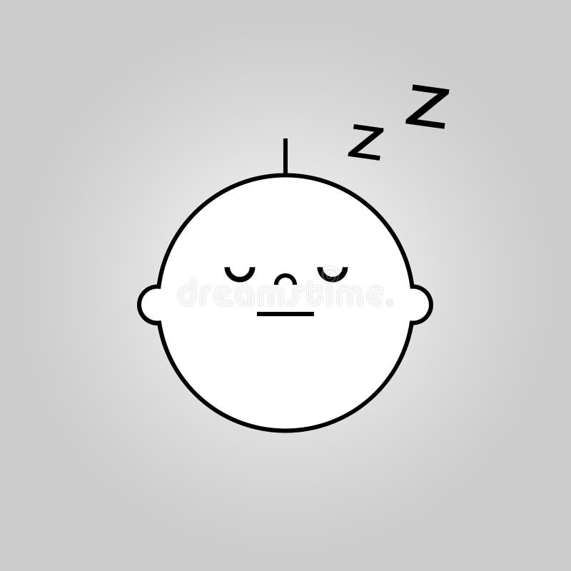 Baby sleep icon stock vector. Illustration of positive - 99194849
