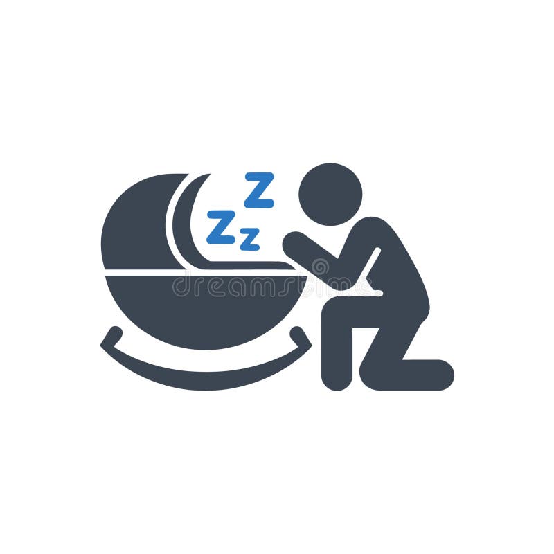 Baby Sleep Icon stock vector. Illustration of icon, cradle - 361691145