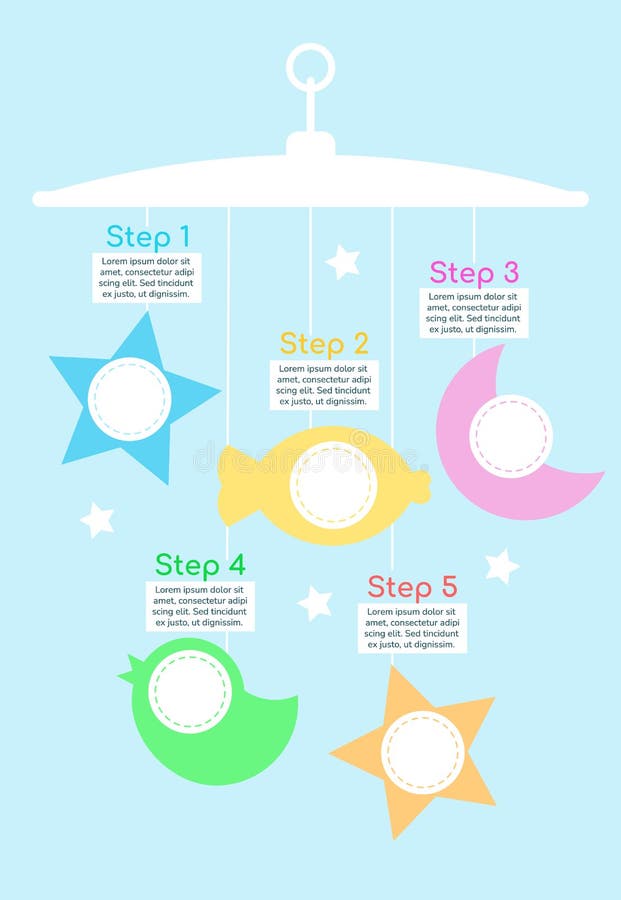 Baby Sleep Infographic Chart Design Template Stock Vector ...