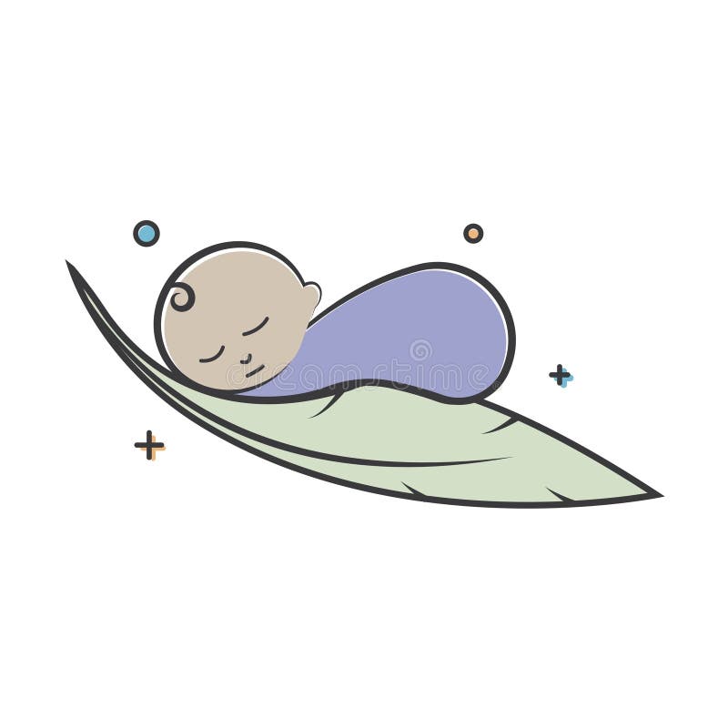 Baby Sleep Logo Design Vector Stock Illustration - Illustration of ...