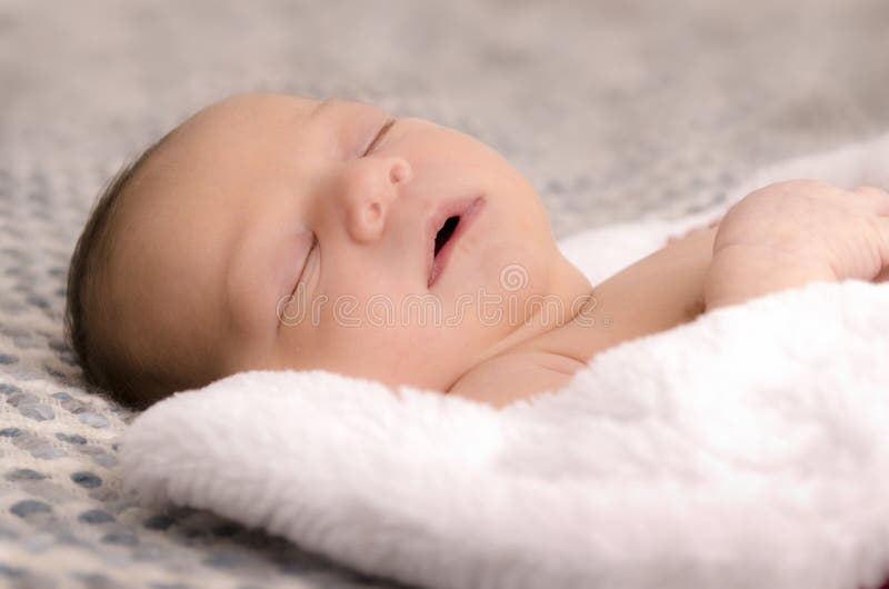 Baby sleeping in blankets stock image. Image of blanket - 48949809