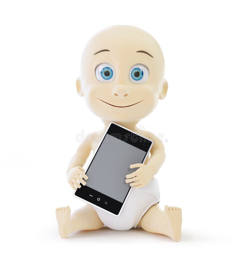 Baby smart phone stock illustration. Illustration of human - 29228937
