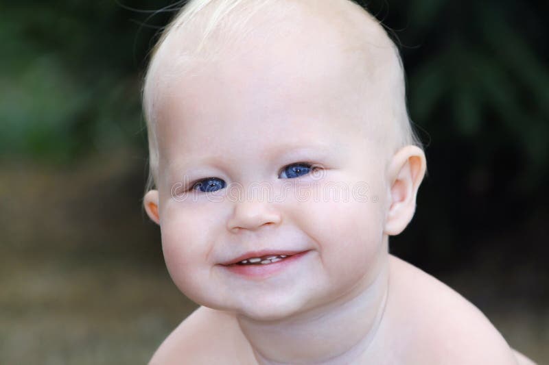 Baby smiling stock photo. Image of child, hair, caucasian - 16637370