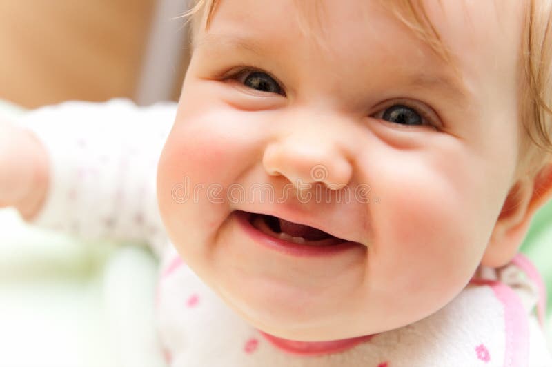 Baby smiling stock photo. Image of caucasian, white, small - 17853304