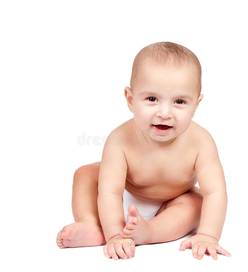 Baby smiling stock image. Image of isolated, child, studio - 18766023
