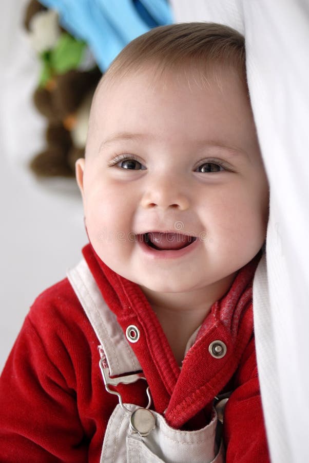 Baby smiling stock image. Image of face, happiness, baby - 6825857