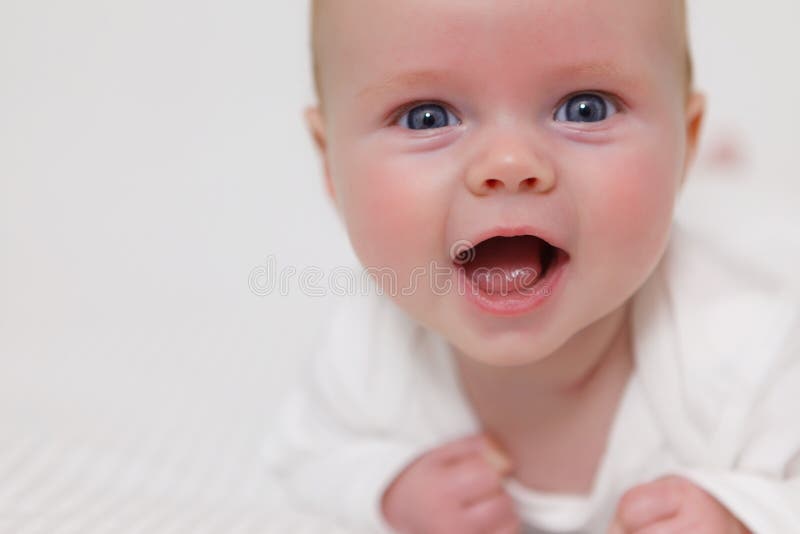 Baby smiling stock image. Image of babies, human, childhood - 61857899