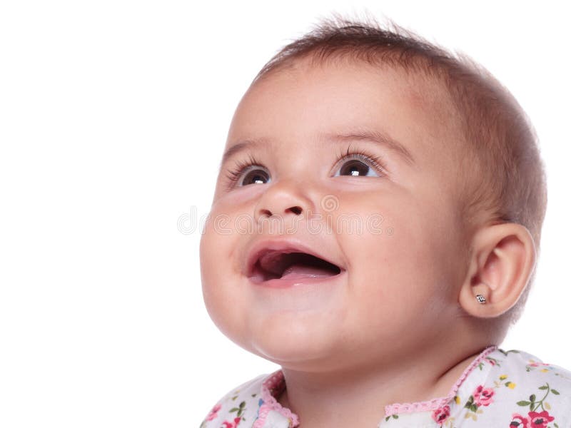 Baby smiling stock photo. Image of laughing, portrait - 49068686