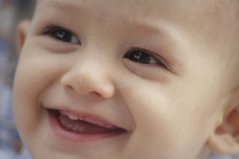 Baby Smiling Whit One Tooth Stock Image - Image of beautiful ...