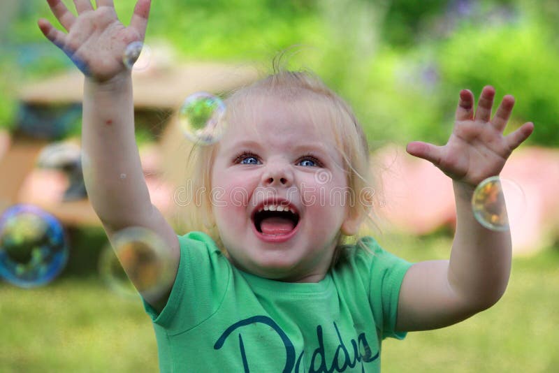 Baby with soap bubbles stock image. Image of soap, holliday - 54337553
