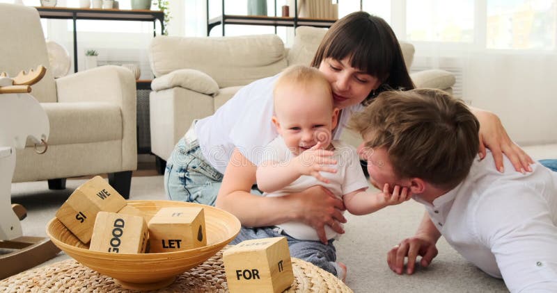 Baby Son Having Fun with Parents Stock Video - Video of family, happy ...