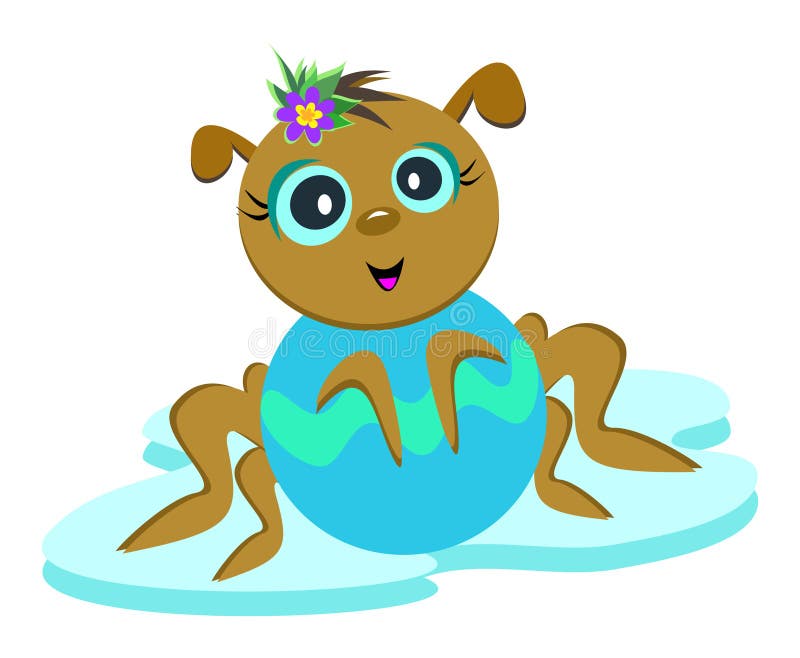 Baby Spider Posing stock illustration. Illustration of sweet - 19478877