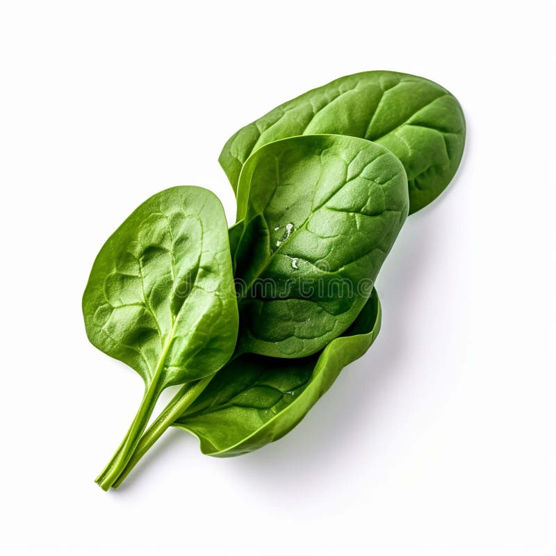 Baby Spinach with White Background Isolate ,- Generative Ai ...