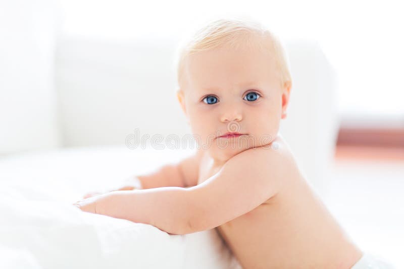 Baby standing stock image. Image of childhood, infant - 58720081