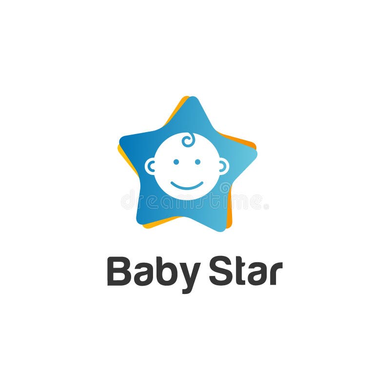 Baby Star Logo Template stock vector. Illustration of child - 166846314