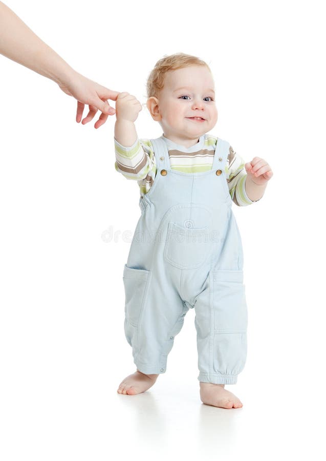 Baby Steps First Time Isolated Stock Photo - Image of infant, lifestyle ...