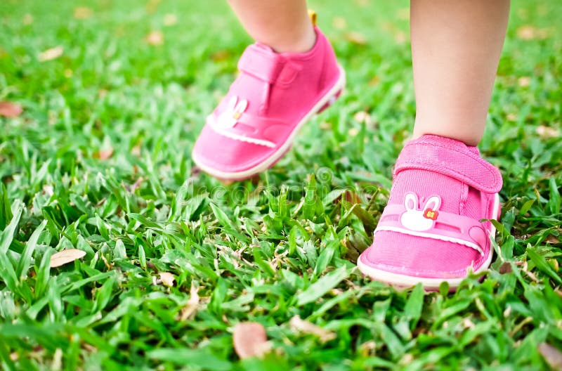 Baby steps on grass stock image. Image of baby, grass - 29312027