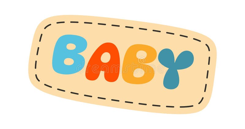 Baby Stitched Patch stock vector. Illustration of fabric - 275432023