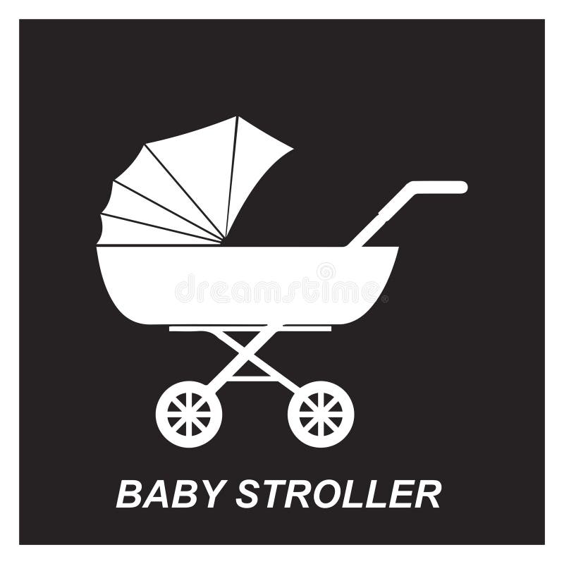 Baby stroller icon design stock vector. Illustration of toddler - 327669773