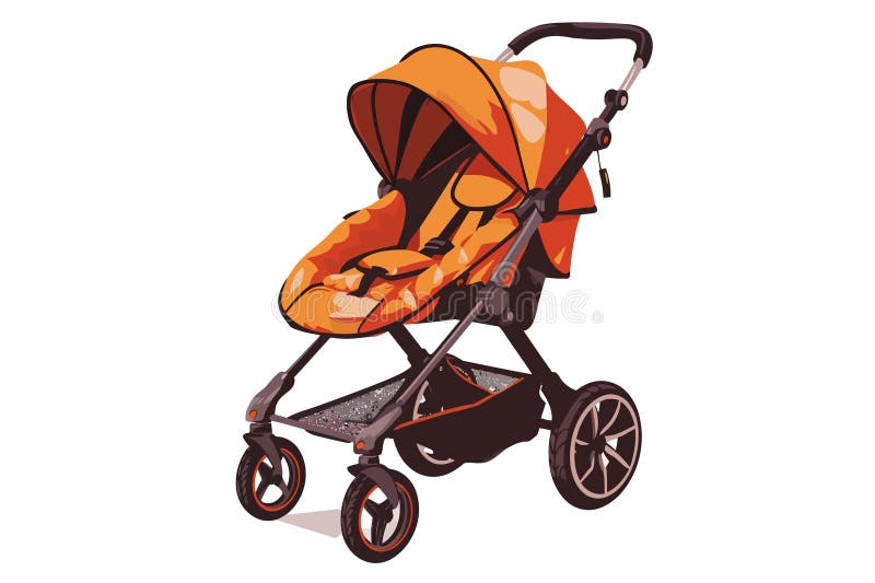 Baby Stroller Isolated Vector Style Stock Vector - Illustration of ...