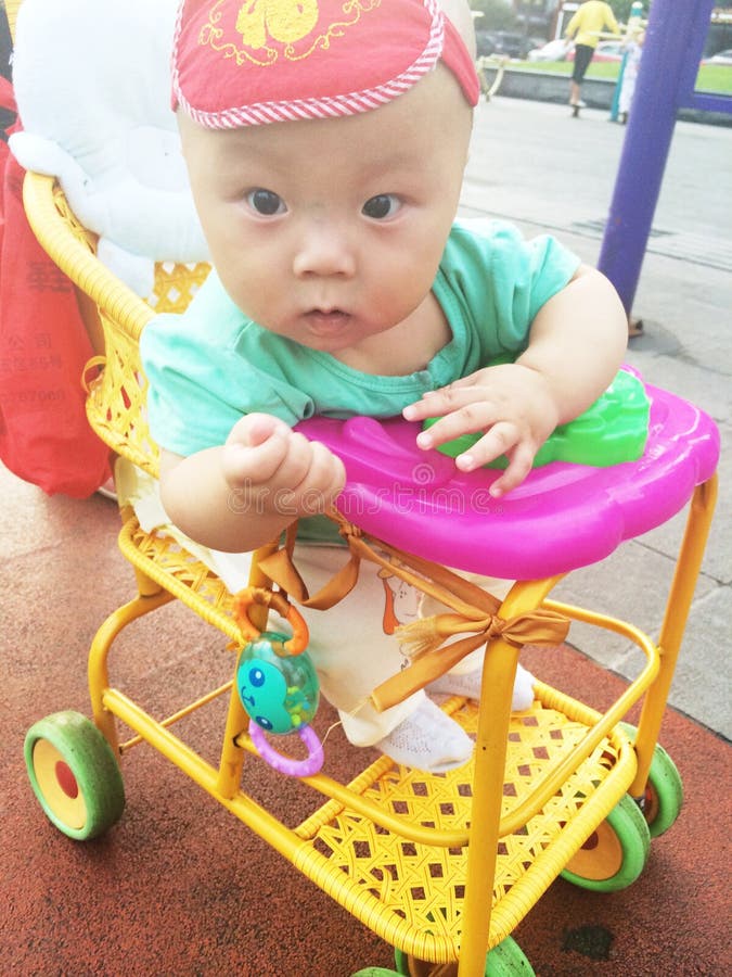 Baby in stroller stock image. Image of stroller, toddler - 42584625