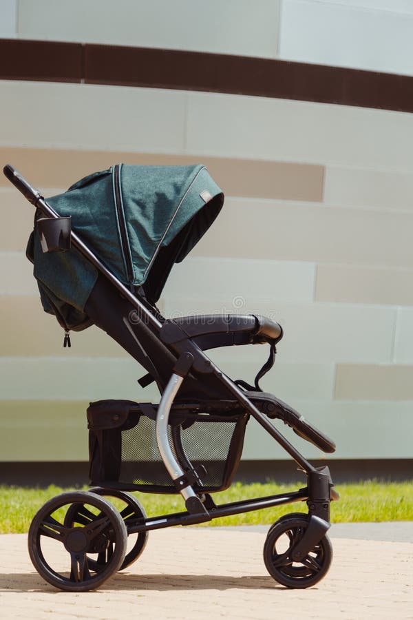 Baby Stroller Outdoors Side View Stock Photo - Image of pathway, modern ...