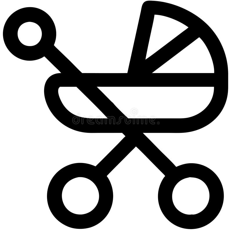 Baby Stroller Vector for Childcare Designs and Applications Stock Photo ...