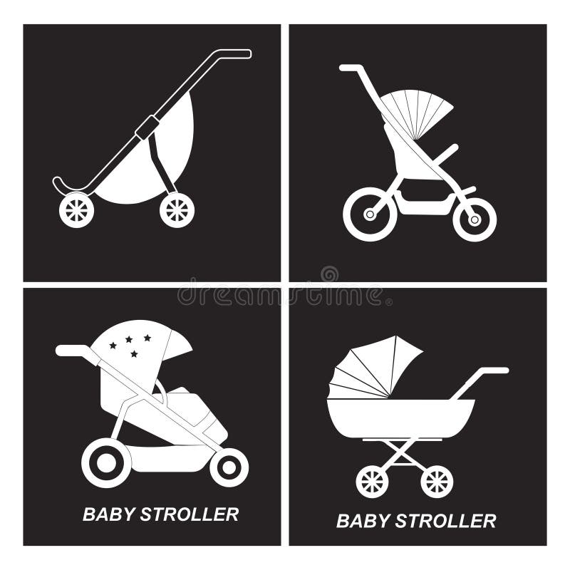 Baby stroller icon design stock vector. Illustration of infant - 327747713