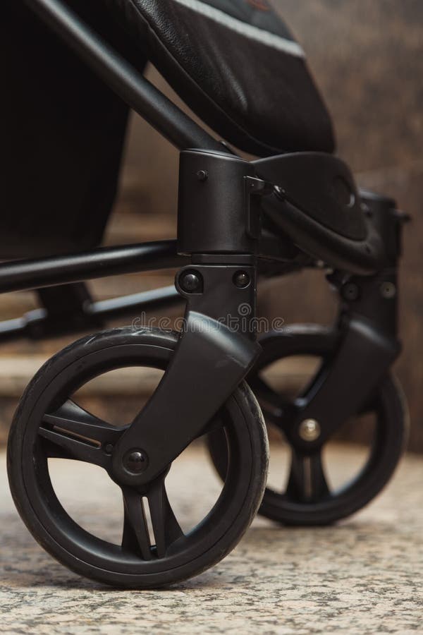 Baby Stroller Wheel Close Up, Baby Carriage Details Stock Photo - Image ...