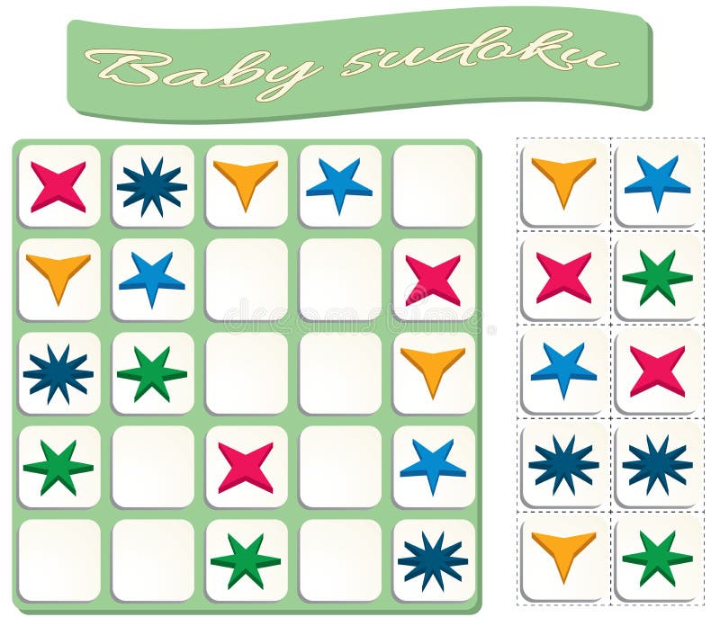 Baby Sudoku with Colorful Abstract Shapes Stock Vector - Illustration ... Baby Sudoku with Colorful Abstract Shapes Stock Vector - Illustration ...