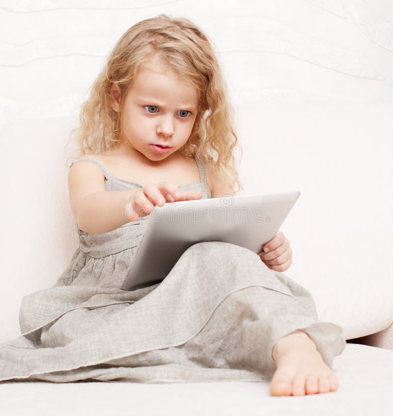 Baby with tablet computer stock image. Image of human - 31880877