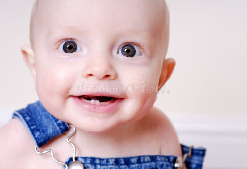 Baby teeth smile stock image. Image of baby, grin, toothy - 14326091
