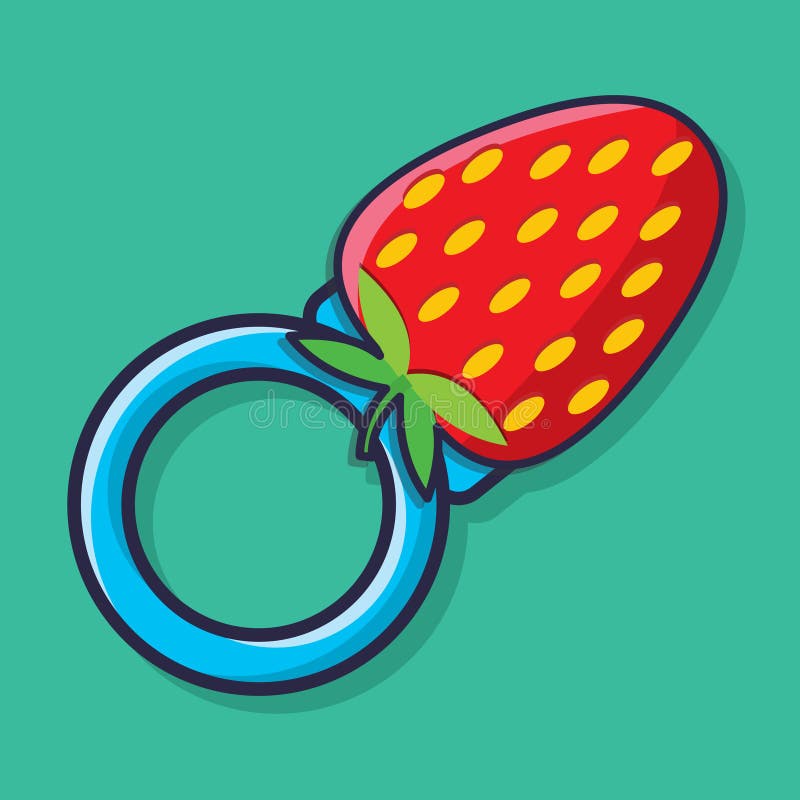 Baby Teether Isolated Cartoon Vector Illustration in Flat Style Stock ...