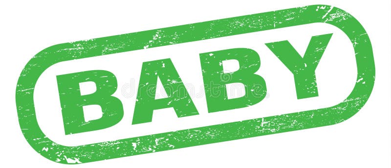 BABY, Text on Green Rectangle Stamp Sign Stock Illustration ...