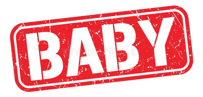 BABY Text Written on Red Stamp Sign Stock Illustration - Illustration ...