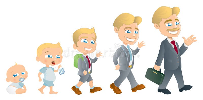 Baby to Man Evolution stock vector. Illustration of dummy - 29323311