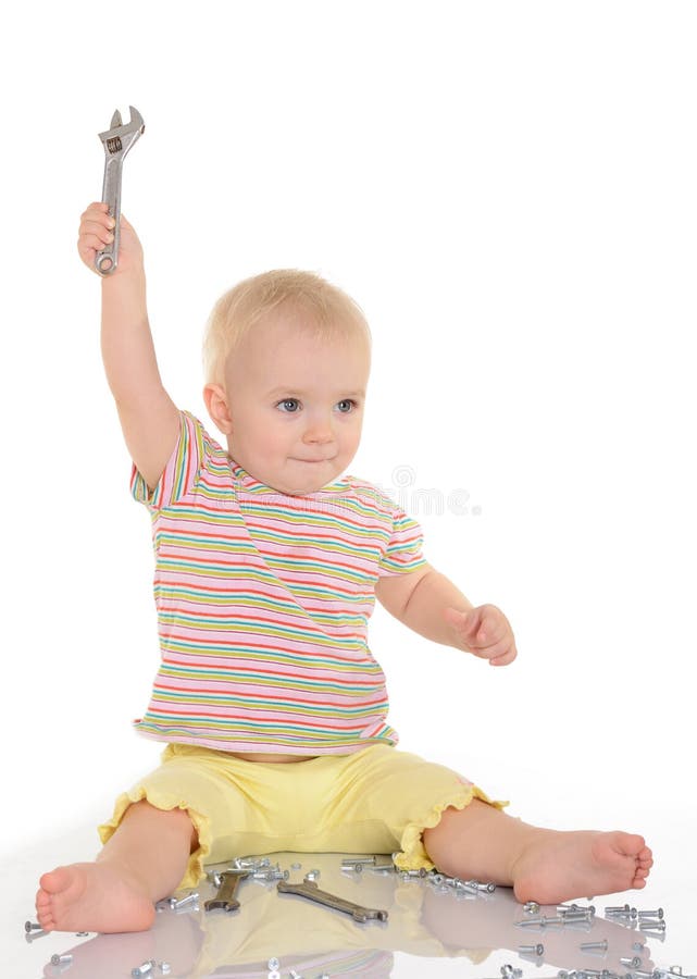 Boy with tools stock image. Image of contractor, cute - 13111459