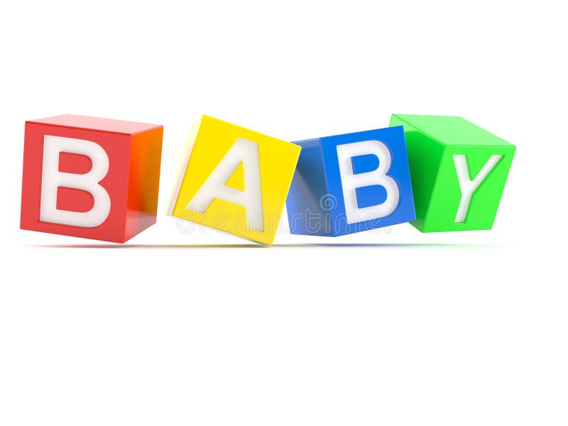 Baby toy blocks stock illustration. Illustration of isolated - 92053239