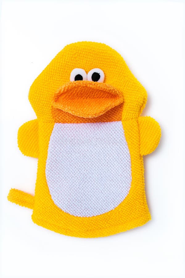 Baby Toy Duck for Bath, Hand Scrub Sponge Stock Image - Image of baby ...