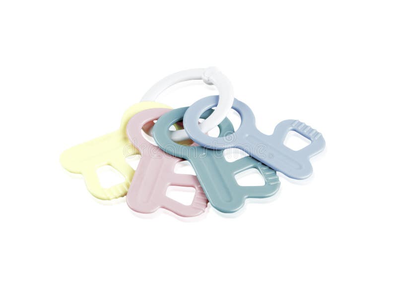 Baby Toy for Teething, Keys on the Ring Stock Photo - Image of keys ...
