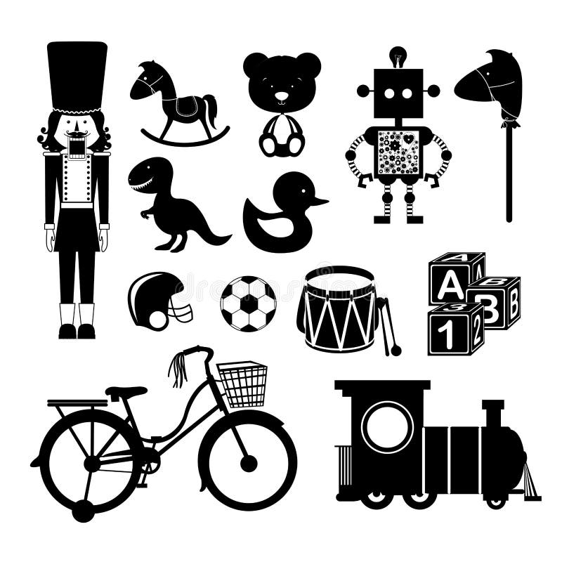 Toys icons stock vector. Illustration of bear, child - 23297530