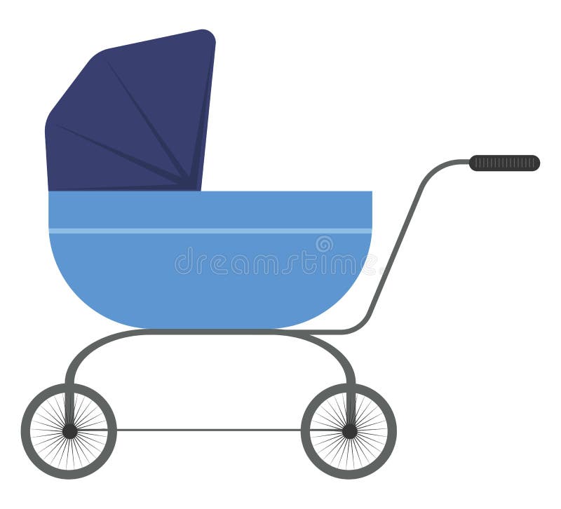 Baby trolley, icon stock vector. Illustration of card - 261374324