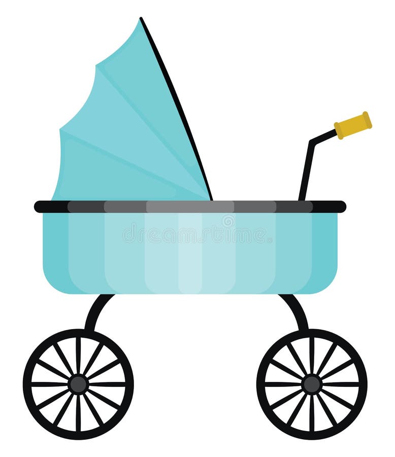 Baby trolley, icon stock vector. Illustration of card - 261374324